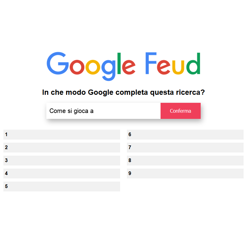 Come si gioca a... - Google Feud in italiano